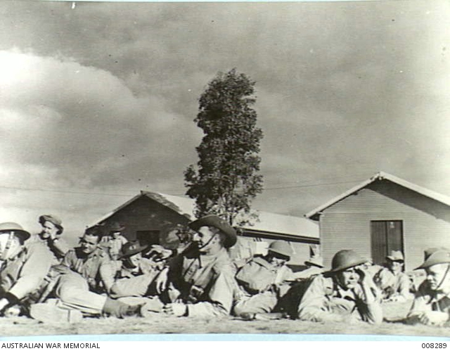 AIF AT DARLEY CAMP, NEAR BACCHUS MARSH, VICTORIA. TROOPS RESTING DURING ...
