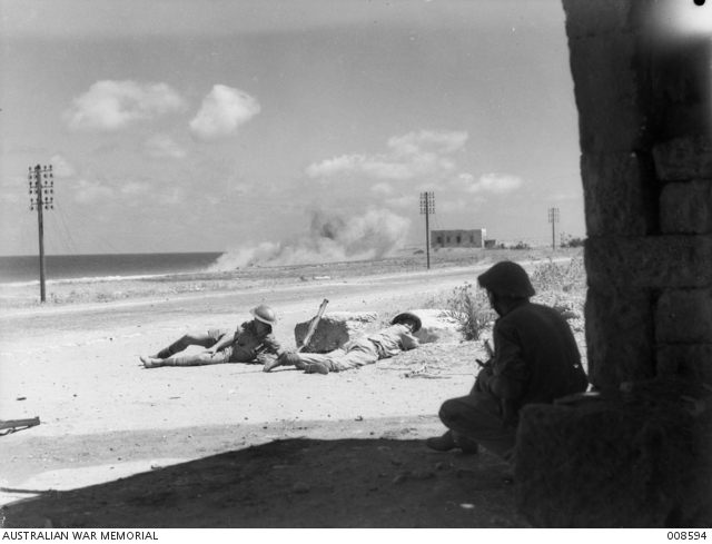 LEBANON. SHELLFIRE COVERING THE ADVANCE OF AUSTRALIAN TROOPS TOWARDS ...