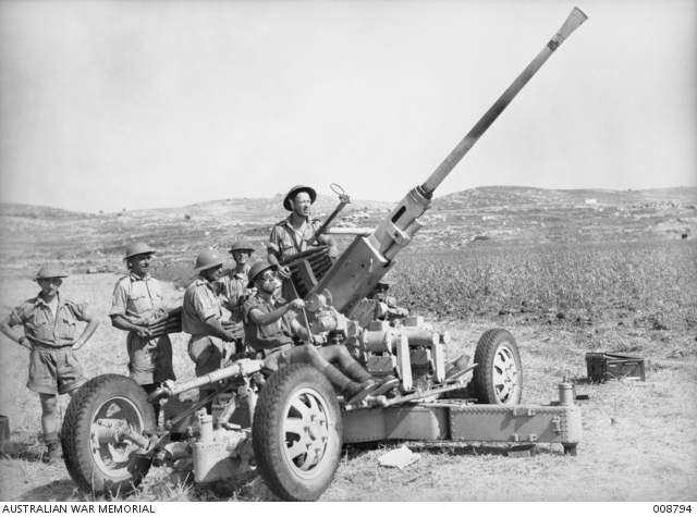 SYRIA. ONE OF THE 40MM BOFORS ANTI-AIRCRAFT GUNS USED EXTENSIVELY AND ...