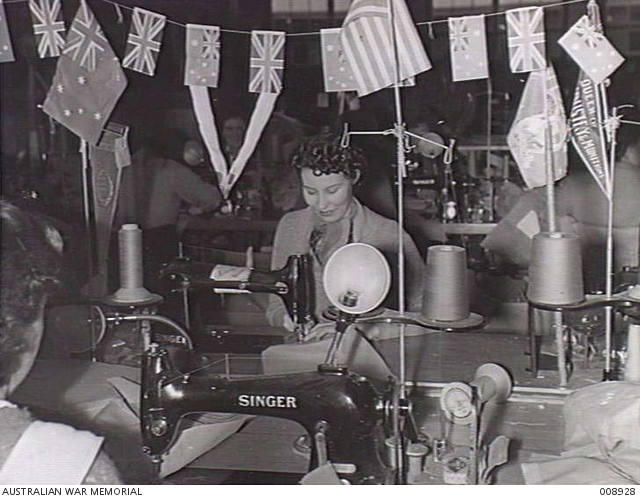 MARY BOURKE, A MACHINIST AT THE COMMONWEALTH GOVERNMENT CLOTHING ...