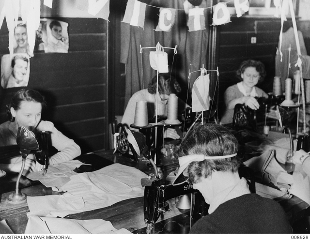 FEMALE MACHINISTS AT THE COMMONWEALTH GOVERNMENT CLOTHING FACTORY ...