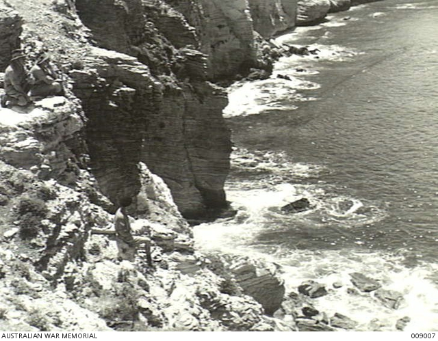 SYRIAN COASTLINE WHICH CLOSELY RESEMBLES SYDNEY HEADS. (NEGATIVE BY G ...