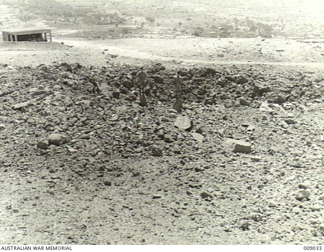 SYRIA. R.A.F. BOMB AMMUNITION DUMP. ALL THAT REMAINED OF ONE OF THE ...