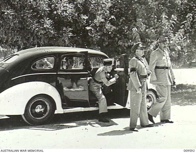 GENERAL DENTZ ARRIVING IN JERUSALEM UNDER ESCORT. (NEGATIVE BY B.M.I ...