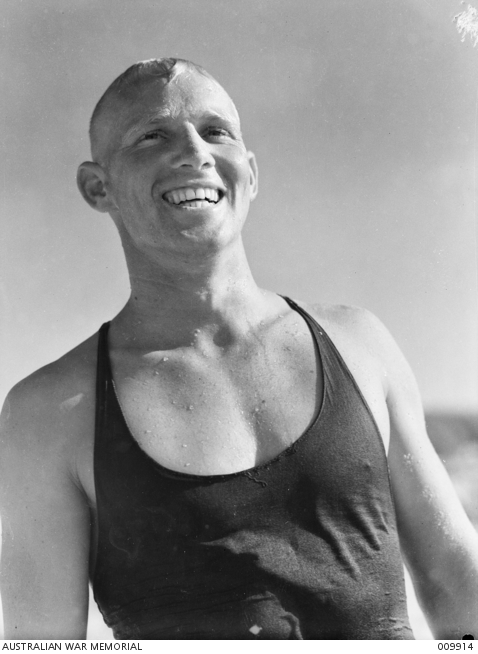 SURF LIFESAVING CARNIVAL. GUNNER FRED HOOK, WHO WON THE SURF RACE AT ...