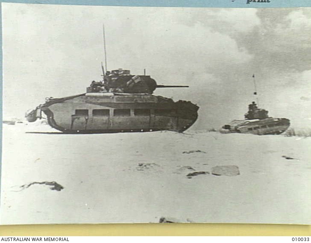 TANKS IN THE DESERT. THESE TANKS (25 TONS. 19 FT. LENGTH. CREW OF 4 ...