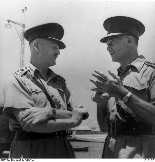 MALAYA. MAJOR GENERAL GORDON BENNETT, C. C, .MALAYA, WITH HIS LIAISON ...