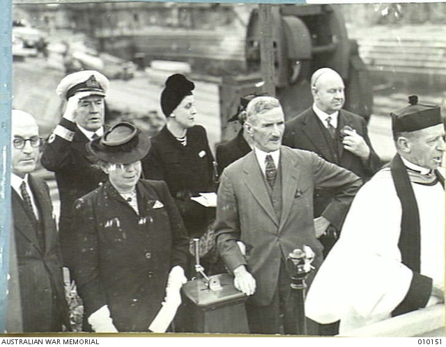 LAUNCHING OF H.M.A.S. CESSNOCK, COCKATOO ISLAND DOCKYARD - SYDNEY ...