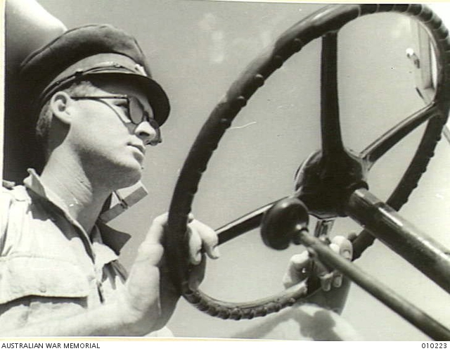 WESTERN DESERT. RAAF TRANSPORT DRIVER. (NEGATIVE BY G. SILK ...