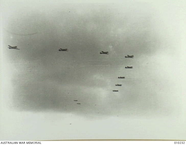 MIDDLE EAST. WITH THE AUSTRALIAN SQUADRON WHO FLY AMERICAN BUILT ...