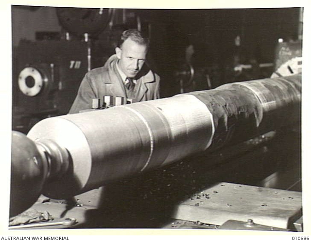 AUSTRALIAN-MADE 3.7-INCH ANTI-AIRCRAFT GUNS, IN PRACTICE SHOOTS ON THE ...