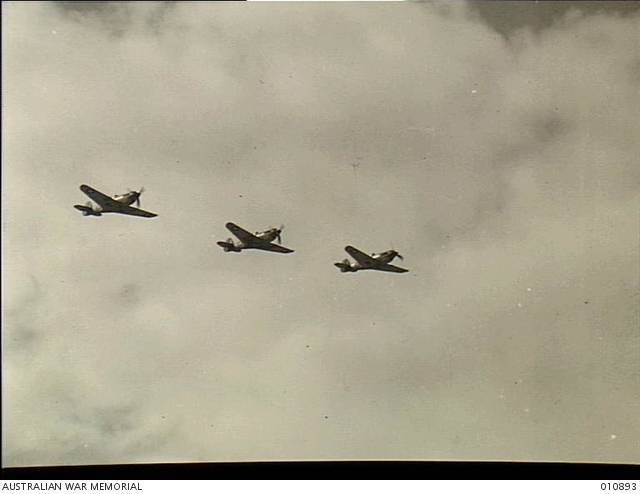 Western Desert. Three American built Tomahawk fighter aircraft of No 3 ...