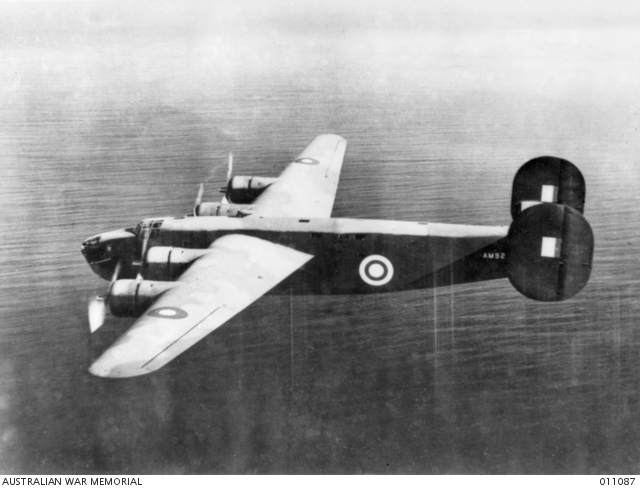 THE "LIBERATOR" U.S. LONG RANGE 4-ENGINED BOMBER IN FLIGHT ...
