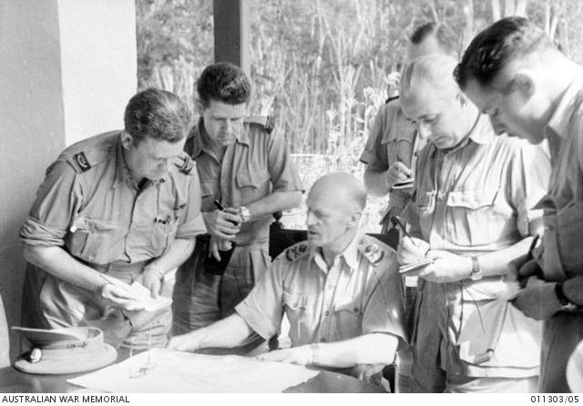 Group portrait showing Major General Gordon Bennett, General Officer ...