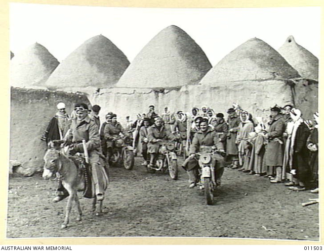 ALEPPO, SYRIA. MEN OF A MOTOR CYCLE PATROL OF 2/7TH DIVISIONAL CAVALRY ...