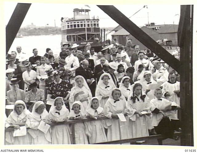 LAUNCHING OF H.M.I.S. MADRAS. OFFICIAL GROUP AT LAUNCHING. MR. MAKIN ...