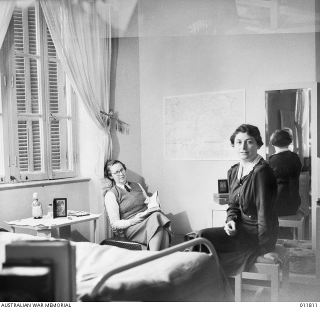 AUSTRALIAN NURSES CONVALESCING AFTER ILLNESS IN CAIRO. THE BEDROOMS ARE ...