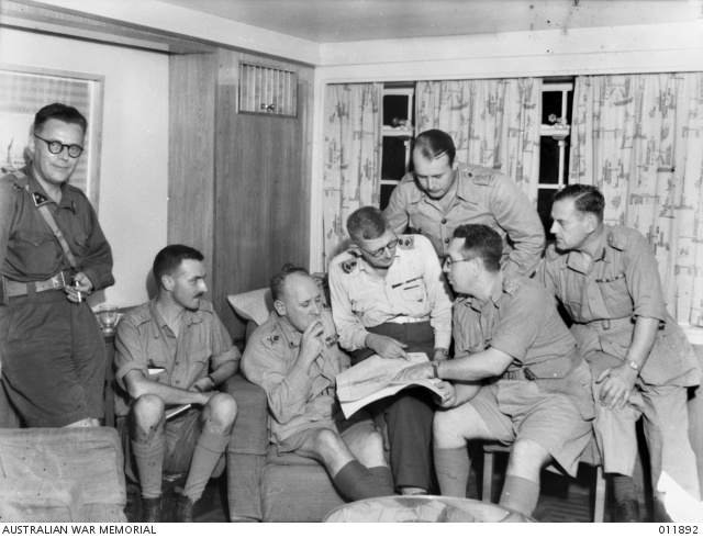 A group portrait of members of Headquarters, 7th Australian Division ...