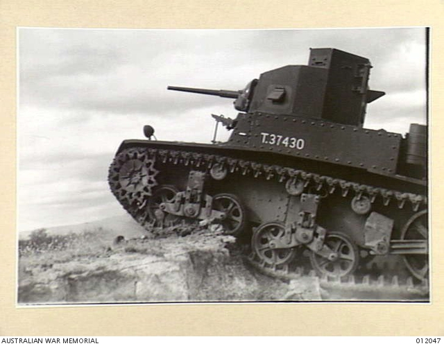 A US-MADE STUART M3 LIGHT TANK BEING DRIVEN BY TRAINEES OF THE ARMOURED ...