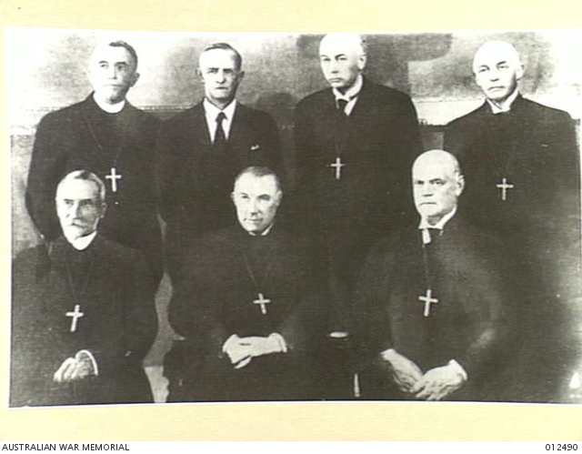 A PICTURE SHOWING THE SEVEN BISHOPS OF THE NORWEGIAN LUTHERAN CHURCH ...