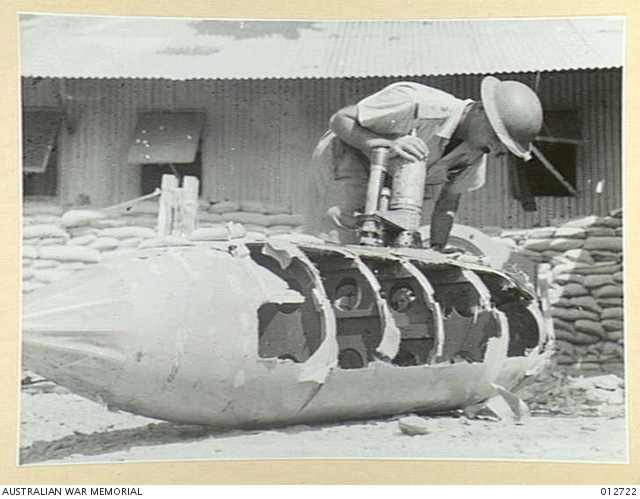 A PIECE OF JAPANESE FLYING EQUIPMENT KNOWN AS THE "BELLY TANK". THIS ...