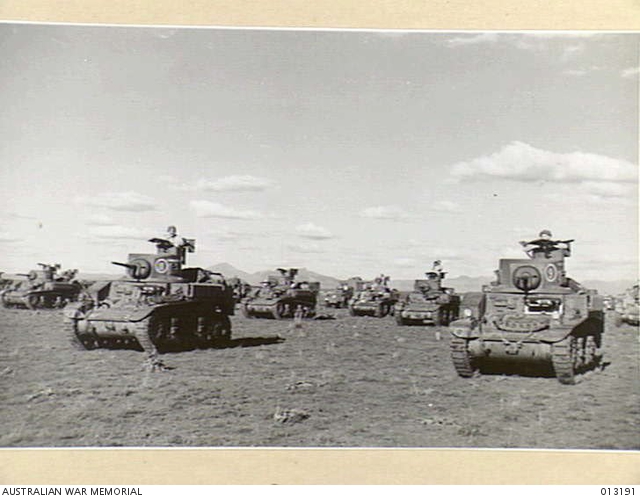 TANKS AND ARMOURED VEHICLES MOVING IN FORMATION DURING MANOEUVRES ...