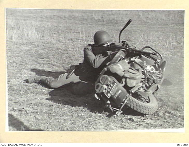 UNITED STATES ARMY DESPATCH RIDERS ARE TRAINED TO SHOOT THEIR WAY OUT ...