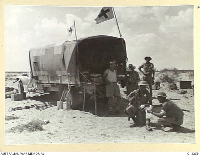A RED CROSS OUTPOST IN THE WESTERN DESERT. THIS PICTURE WAS TAKEN ...