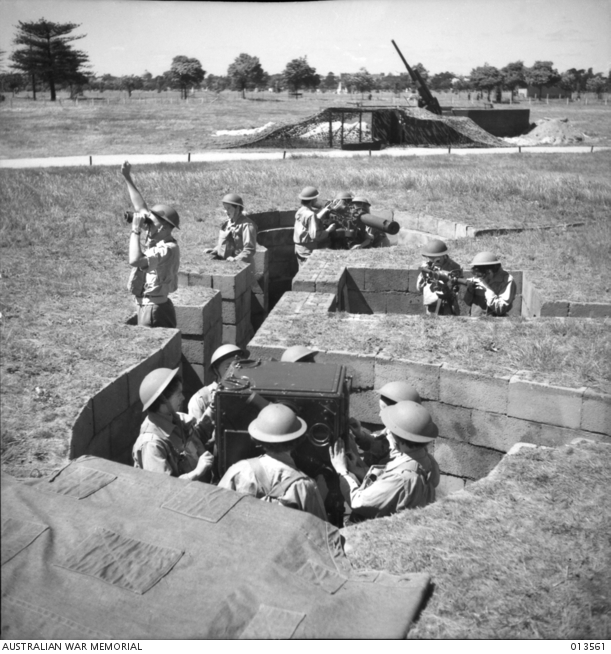 SHOWING THE ARRANGEMENT OF THE BATTERY COMMAND POST AT AN ANTI-AIRCRAFT ...