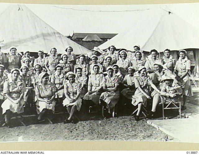 A GROUP OF VOLUNTARY AID DETACHMENT NURSES (V.A.D'S) ON SERVICE IN THE ...