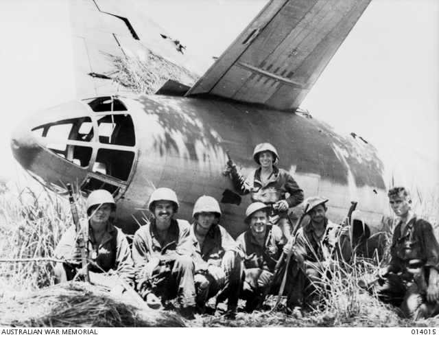 PAPUA. BUNA. THIS PICTURE IS EVIDENCE OF THE ACCURACY OF ALLIED AIRMEN ...