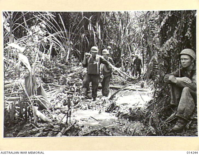 PAPUA. ALLIED ADVANCE ON SANANANDA. WATER, MUD AND SLUSH ARE ALMOST THE ...