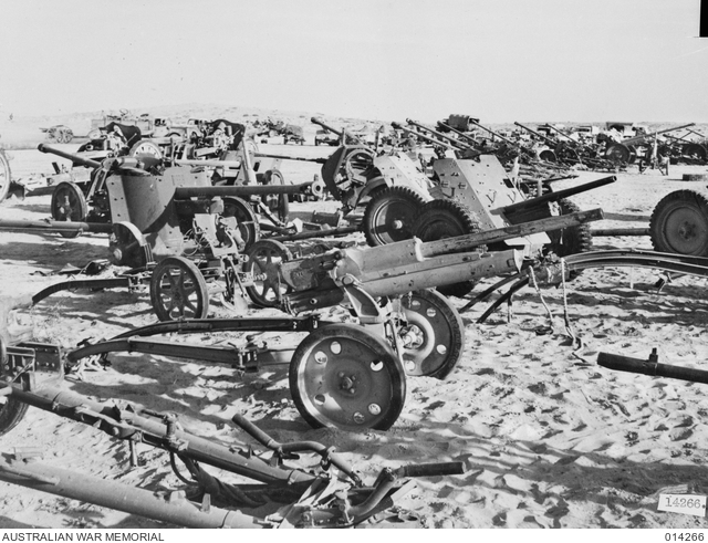 LEFT BEHIND. THIS COLLECTION OF ANTI-TANK GUNS WAS MADE AT DABA. WHEN ...
