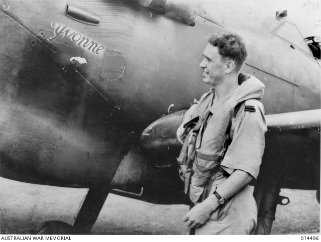 DARWIN. NO. 54 SQUADRON RAF (SPITFIRE) AT DARWIN. F/LT R. (BOB) FOSTER ...