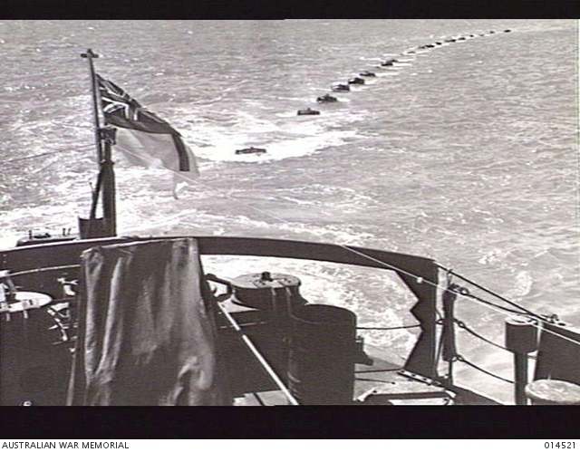 The Royal Australian Navy on boom defence duty at Darwin Harbour. An ...