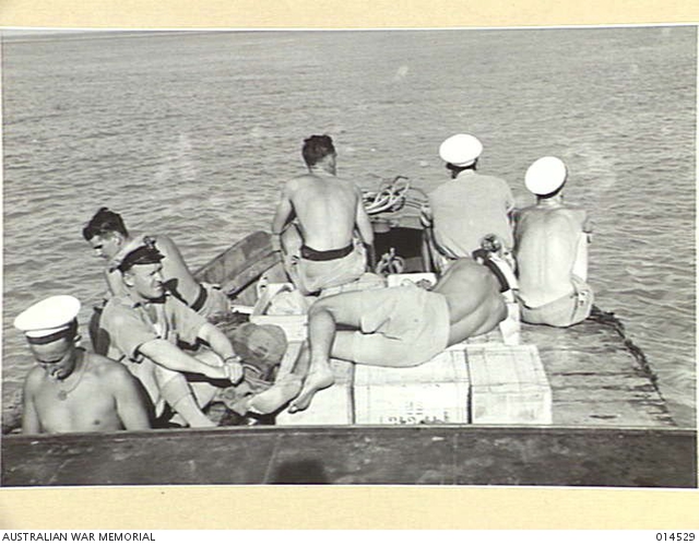 The Royal Australian Navy on boom defence duty at Darwin harbour. These ...