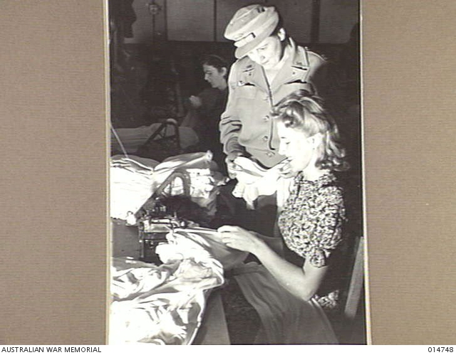 AUSTRALIA AT WAR. THIS PICTURE SHOWS CAPTAIN CLEMENT WATCHING MISS ...