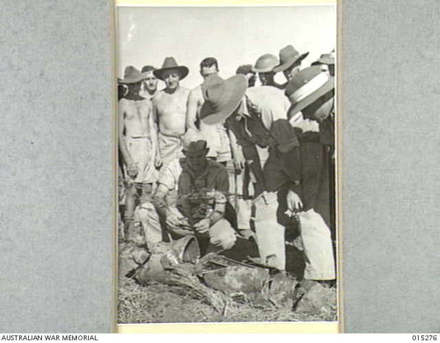 DARWIN. A 60 KILOGRAM JAPANESE INCENDIARY BOMB WHICH BURIED ITSELF IN ...