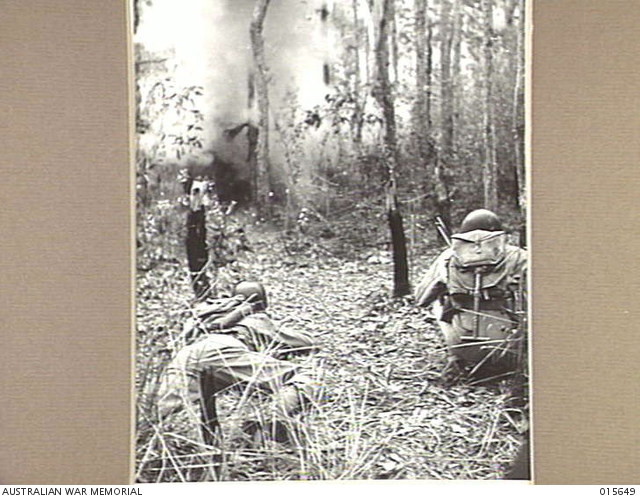 EASTERN AUSTRALIA. U.S. ARMY MANOEUVRES. U.S. INFANTRY USING EXPLOSIVES ...