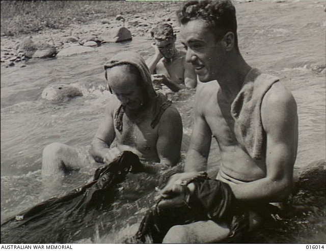 Dumpu, Ramu Valley, New Guinea. Private (Pte) R. Keag of Toowoomba, Qld ...