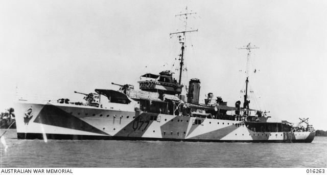 GRIMSBY CLASS SLOOP HMAS YARRA(II). SUNK BY JAPANESE CRUISER FORCE ...