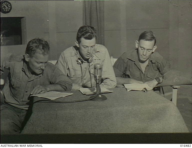 New Guinea. Sapper (Spr) Albert Tetley of Preston, Vic (left) and Spr ...