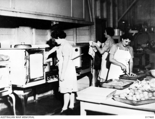MODERN KITCHEN RANGE AT A W.A.A.A.F. BARRACKS IN NORTH AUSTRALIA. FROM ...