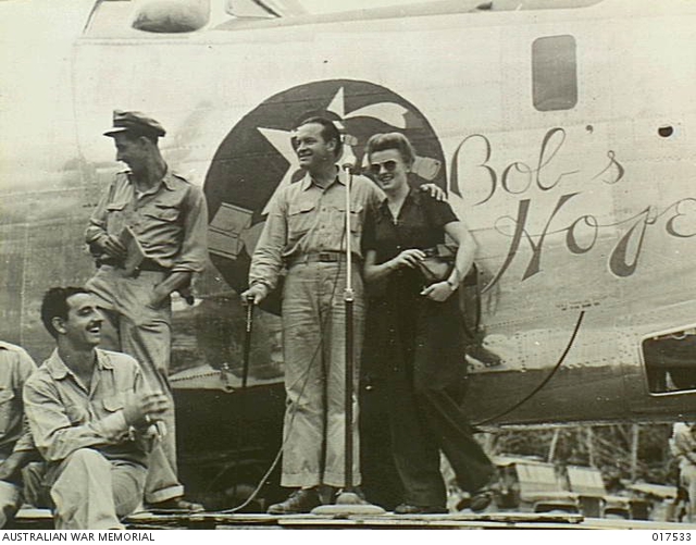 New Guinea. Entertainer Bob Hope and party received a tumultuous ...