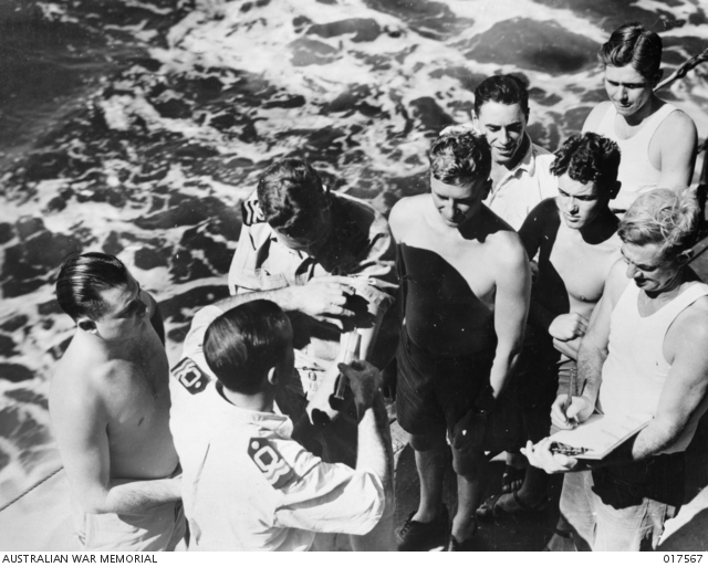 At Sea, New Guinea. Surgeon Lieutenant John Begg, Royal Australian ...