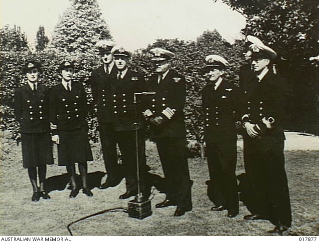 Informal outdoor portrait of First Officer B. Tilley, Chief Officer B ...