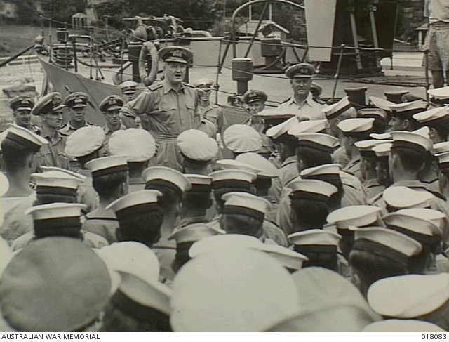 The Commander in chief of the British Pacific Fleet, Admiral Sir Bruce ...