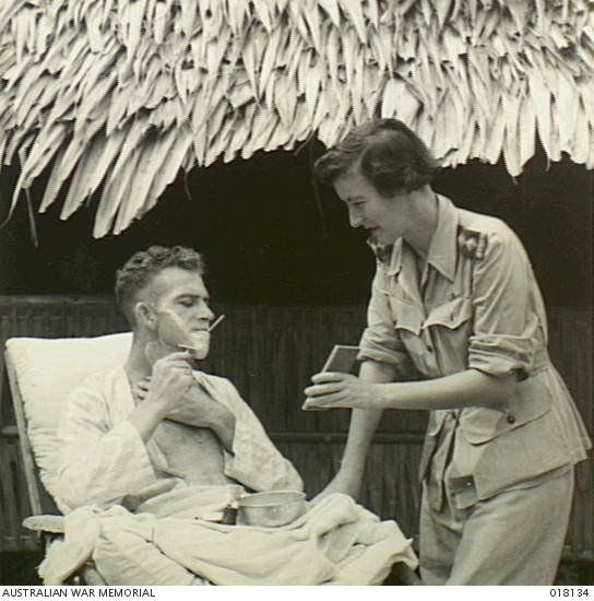 Aitape, New Guinea. Sister May Jeffery of Kerang, Vic, found Private ...