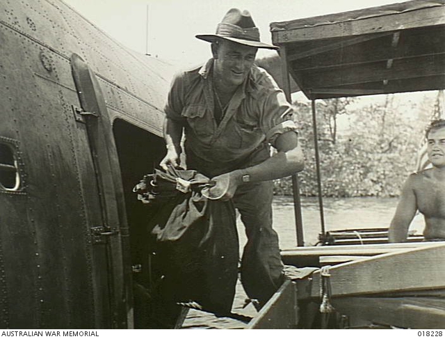 Jacquinot Bay, New Britain. Warrant Officer George Coulthard of ...