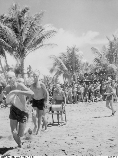 Aitape, North East New Guinea. Following a few casualties in the rough ...